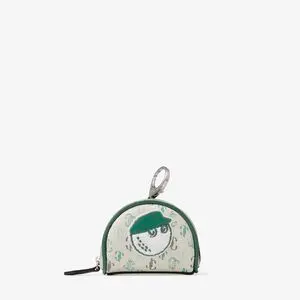 JIMMY CHOO Malbon 2.0 Pouch Charm - Latte/malbon Green/malbon Pink/silver
