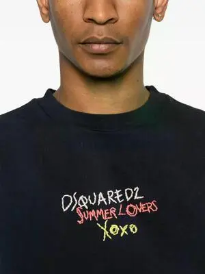 Dsquared2 Logo-embroidered T-shirt