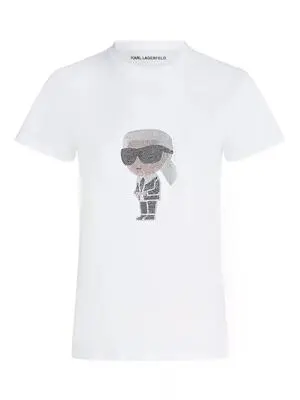 KARL LAGERFELD Ikon Rhinestone T-Shirt