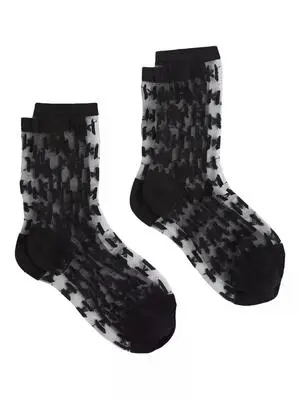 Karl Lagerfeld Monogram Mesh Socks