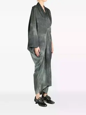 CORTANA Knot-detailing Midi Dress - Grey
