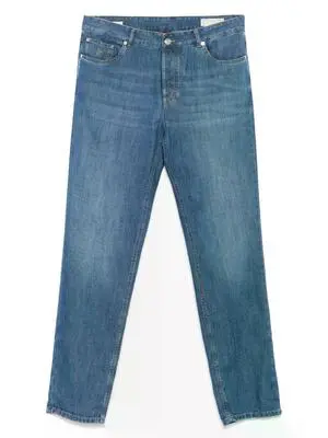 Brunello Cucinelli Logo-embroidered Jeans