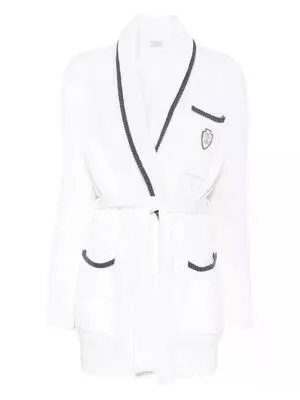Brunello Cucinelli Logo-patch Cardigan - White