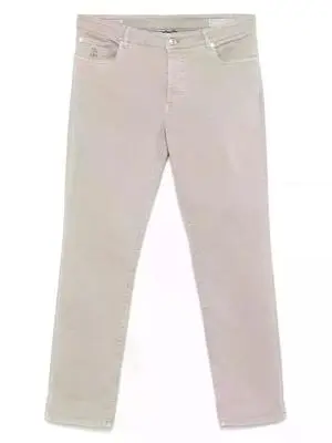 Brunello Cucinelli Logo-embroidered Straight Leg Jeans