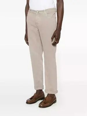 Brunello Cucinelli Logo-embroidered Straight Leg Jeans