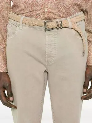 Brunello Cucinelli Logo-embroidered Straight Leg Jeans