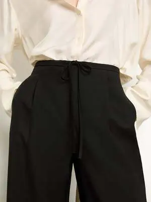 RÓHE Relaxed Drawstring Trousers - Black