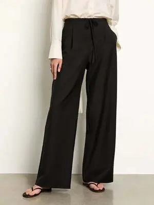 RÓHE Relaxed Drawstring Trousers - Black