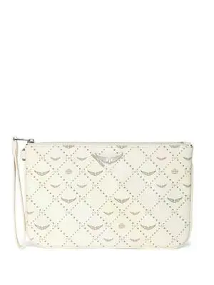 Zadig&Voltaire Monogrammed Clutch - White