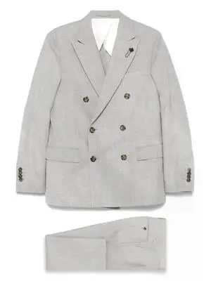 LARDINI Mélange-effect Suit