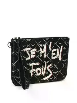 Zadig&Voltaire Z Pouch Monogram Tag Pochette - Black