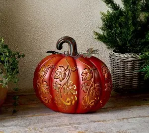 VALERIE PARR HILL As Is Indoor/outdoor 14' Illuminated Oversize Pumpkin-valerie - One-color