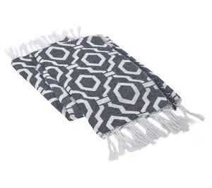 Dee Ocleppo Woven Jacquard Fringed Throw