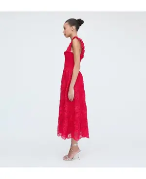 Hill House Home The Ellie Nap Dress - Cerise Lace | Editorialist