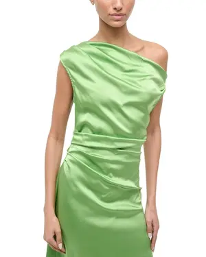 Staud Phare Silk Dress - Sprout