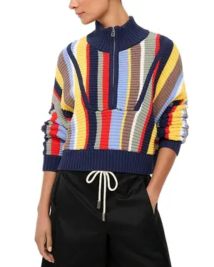 Staud Hampton Cropped Pullover - Montauk Stripe