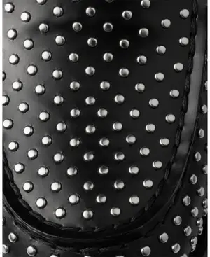 Prada Studded Brushed Leather Mules