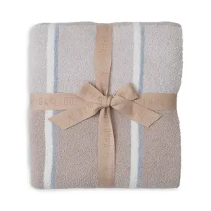 Barefoot Dreams Cozychic Accent-stripe Throw Blanket, 54 X 72