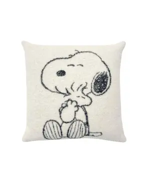 MAISON DEUX Peanuts Hug Cushion Cover, 1.65" L X 1.65" W - White
