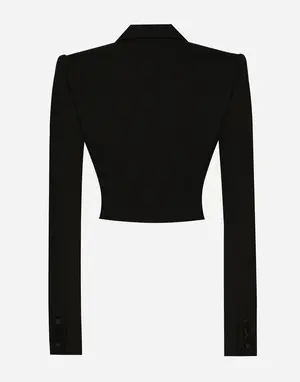 Dolce & Gabbana Short Double-breasted Wool Gabardine Tuxedo Jacket