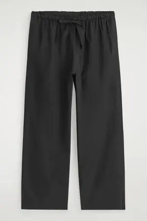 Cos Drawstring Cotton Straight Leg Pants