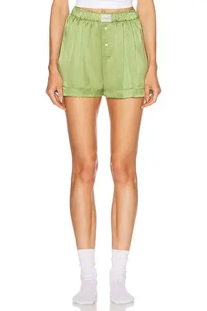 Comme Si Classica Silk Boxer Short - Grass
