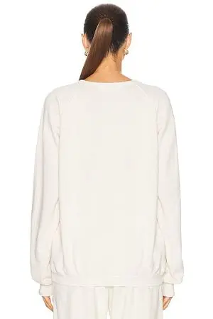 Eterne Oversized Lightweight French Terry Raglan Sweatshirt