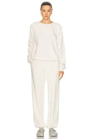 Eterne Oversized Lightweight French Terry Raglan Sweatshirt