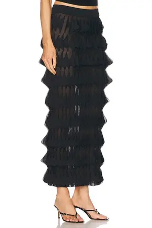 Missoni Sheer Ruffle Skirt