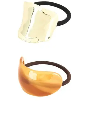 JORDAN ROAD Hair Cuff Set - Resin & 14k Gold Plated Brass