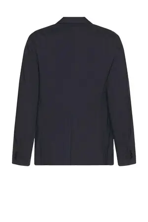 Theory Stretch Linen Clinton Blazer In Black - Eclipse