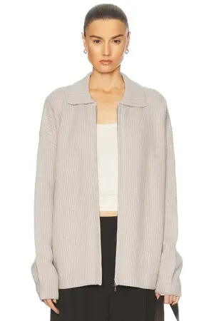 AYA MUSE Cashmere Collared Zip Up