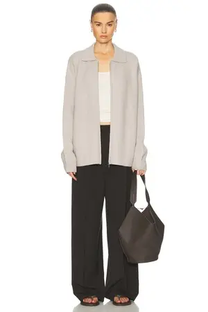 AYA MUSE Cashmere Collared Zip Up