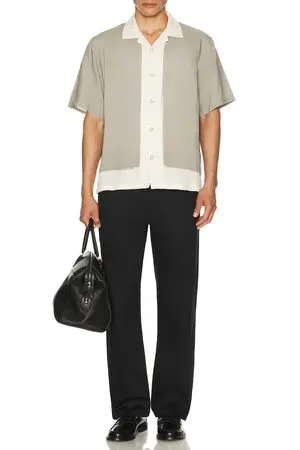 Rag & Bone Printed Avery Vacation Shirt In Grey