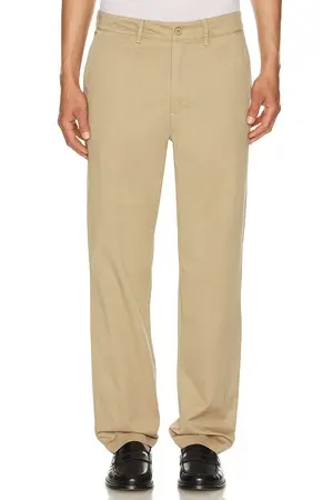 QUIET GOLF Monogram Chino Pant In Beige