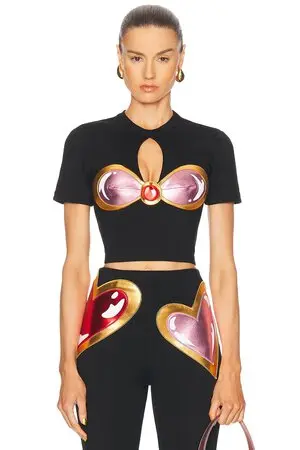 AREA Colorblock Gem Cup T-shirt