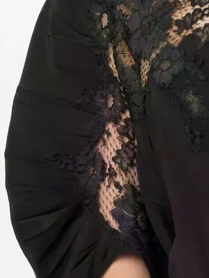 Prada Lace-panel Silk Blouse