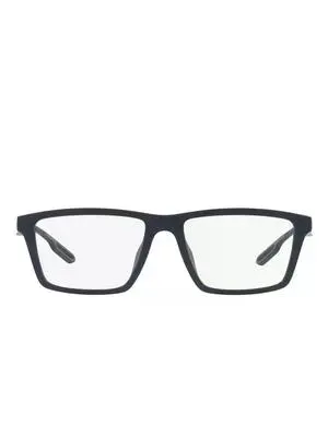Emporio Armani Square-frame Clip-on Sunglasses - Black