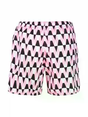 YES I AM Geometric-print Swim Shorts