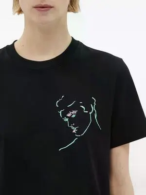 MSGM Embroidered-motif T-shirt