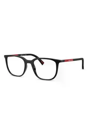 Prada Logo-print Square Frame Glasses - Black