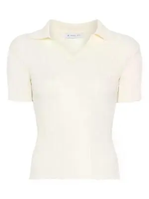 MANUEL RITZ Ribbed T-shirt - Neutrals