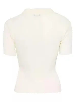 MANUEL RITZ Ribbed T-shirt - Neutrals