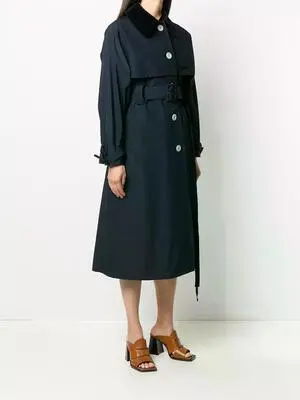 Prada Single-breasted Belted Trench Coat