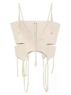ELENA VELEZ Keyhole Corset Top - Neutrals