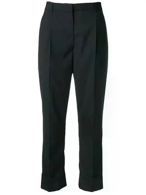 Prada Cropped Tailored Trousers - Blue