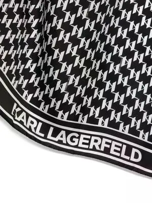 Karl Lagerfeld Monogram Silk Scarf