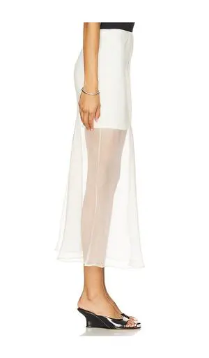 Line & Dot X Denman Midi Skirt - Cream