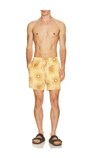 Onia Charles 5 Swim Trunk - Orange Multi