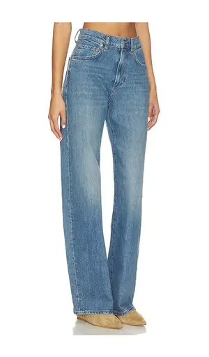 Paige Arellia Jeans Light Wash Wide Leg Denim - Keystone